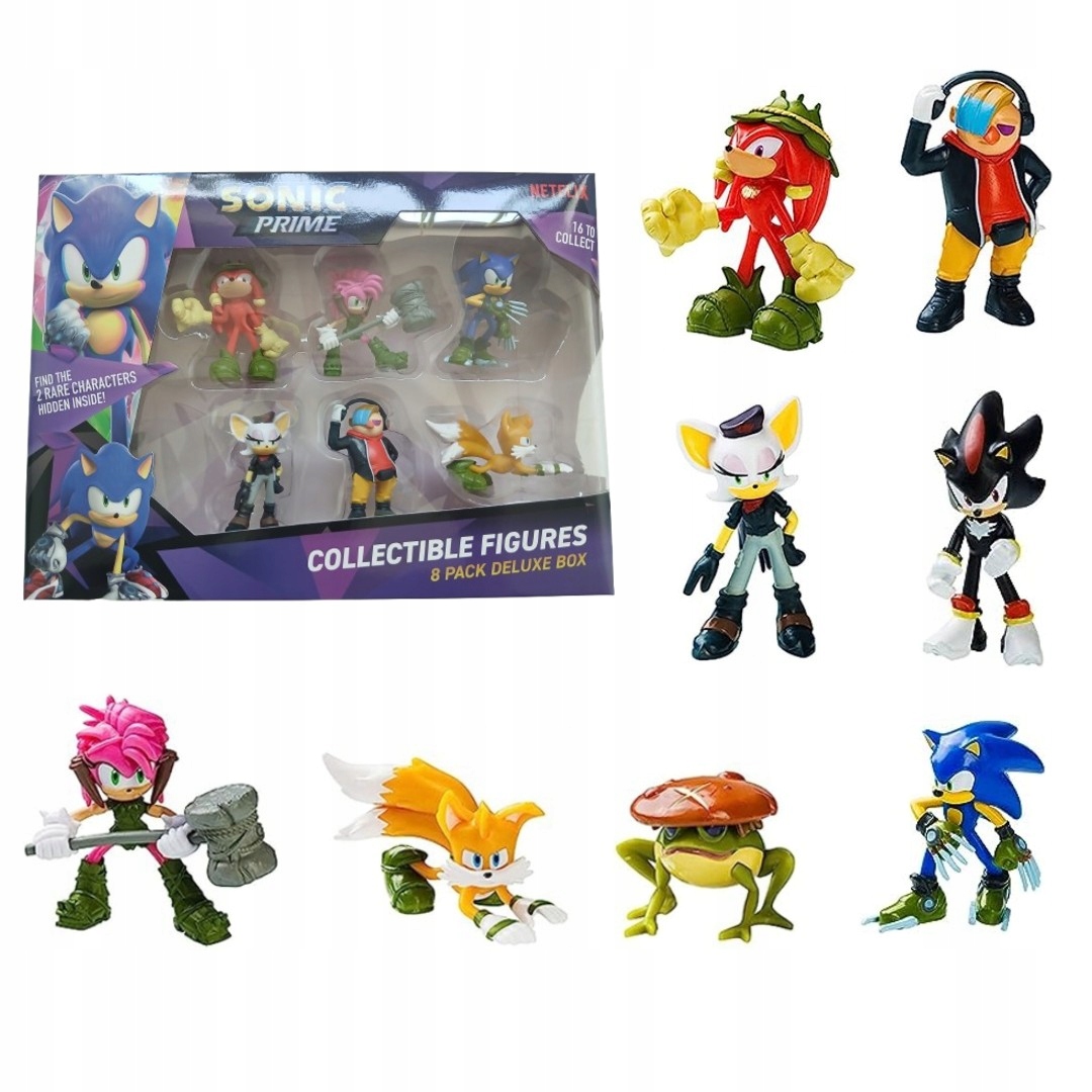 SONIC PRIME ZESTAW FIGUREK 6CM 8-PAK DR. DON'T AMY ROSE, SONIC, REBEL ...