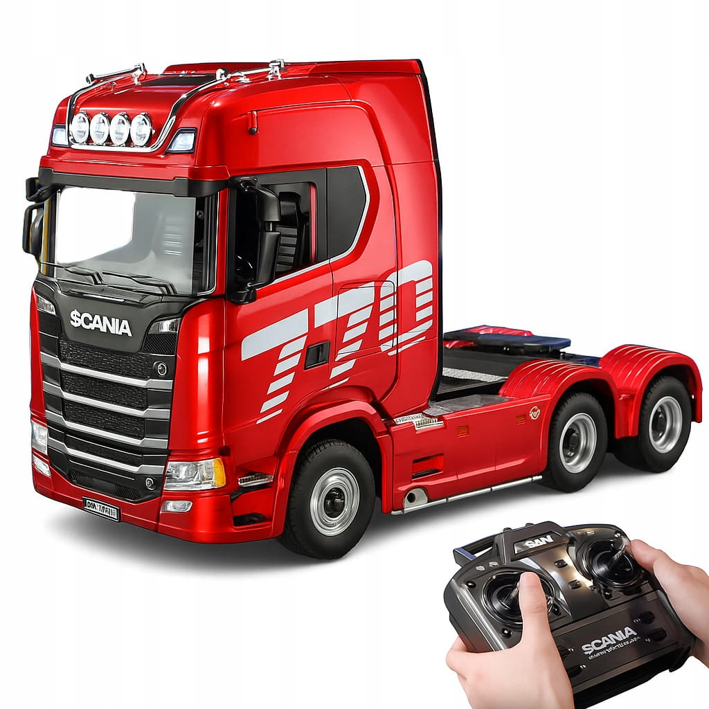 ZDALNIE STEROWANA CIĘŻARÓWKA SCANIA 770S TIR RC LAWETA SKALA 1:18 AUTO ...