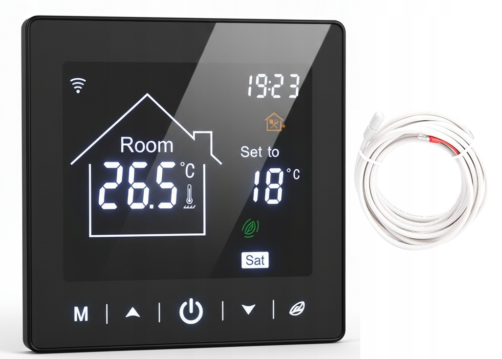 TERMOSTAT POKOJOWY PANEL LCD 16A WIFI TUYA SMARTLIFE OGRZEWANIE ...