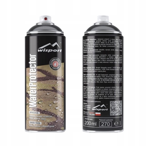Impregnat spray do ubrań plecaka kurtek tkanin Wisport Waterprotector ...