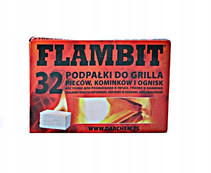 Podpałka do grilla i kominków 32 kostki biała Flambit (5901445705404 ...