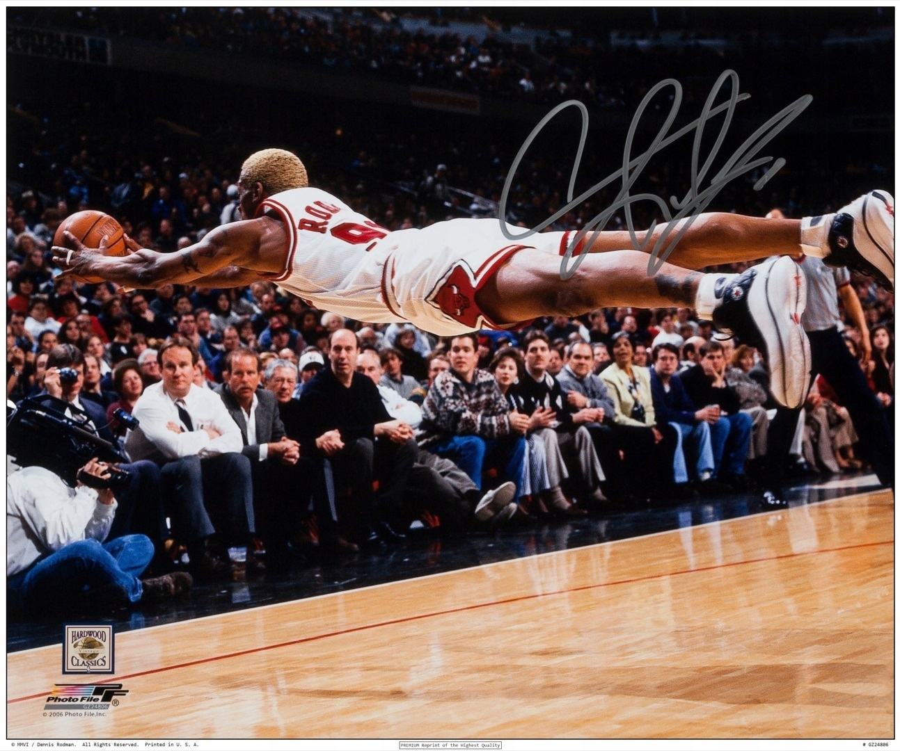 DENNIS RODMAN - Unikatowy Foto/Poster XL Exclusive PREMIUM z AUTOGRAFEM ...