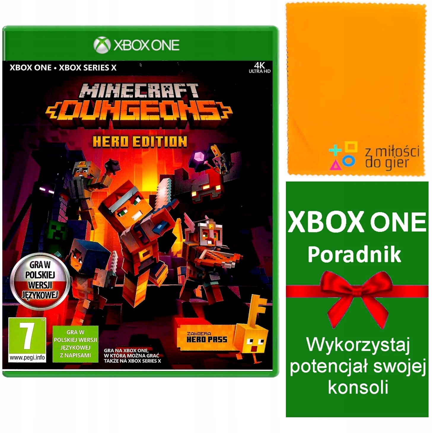 MINECRFT DUNGEONS HERO EDITION PL NOWA Xbox One pudełkowa - Stan ...