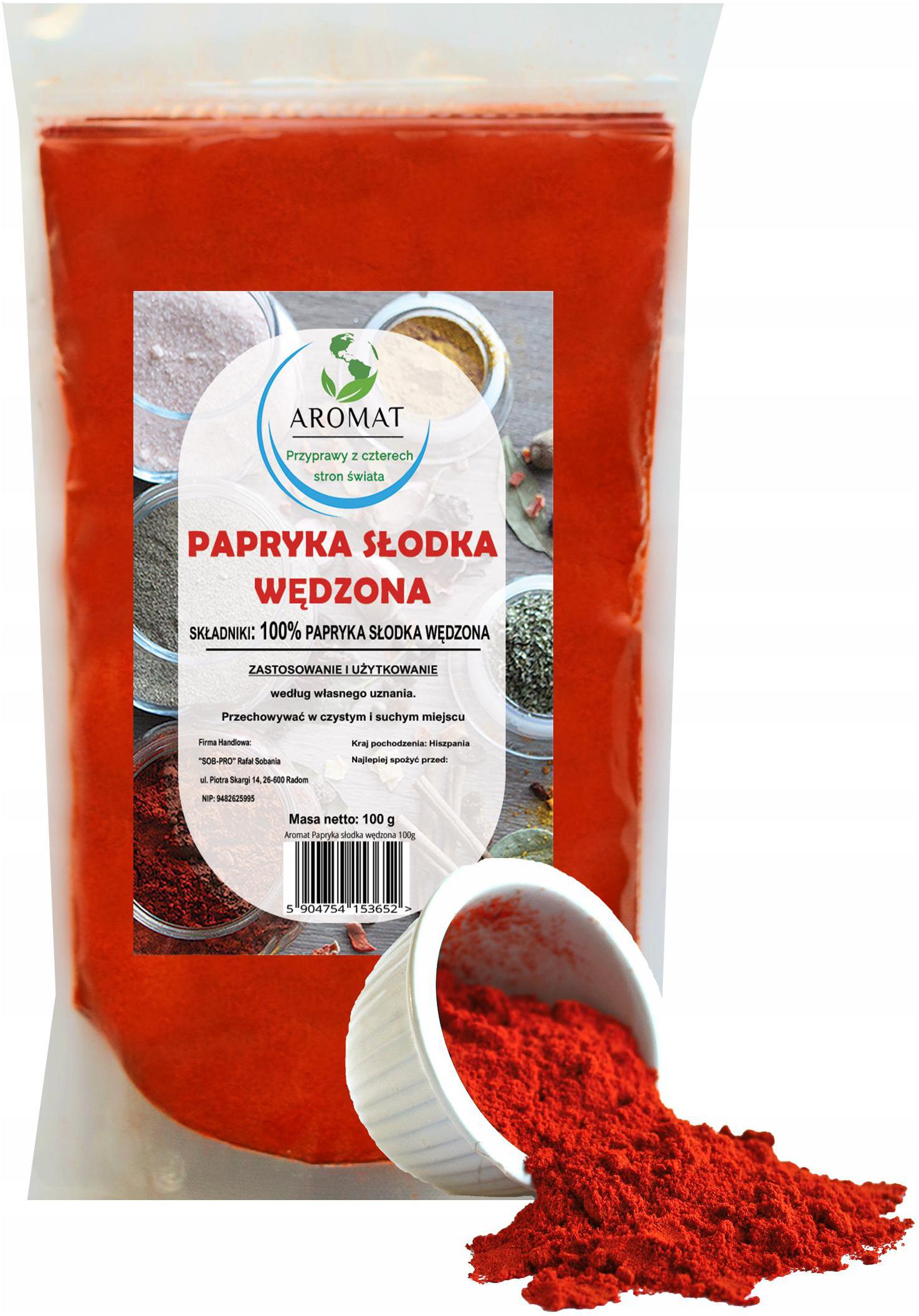 PAPRYKA SŁODKA WĘDZONA 100G MIELONA WYSOKA JAKOŚĆ (5904754153652 ...