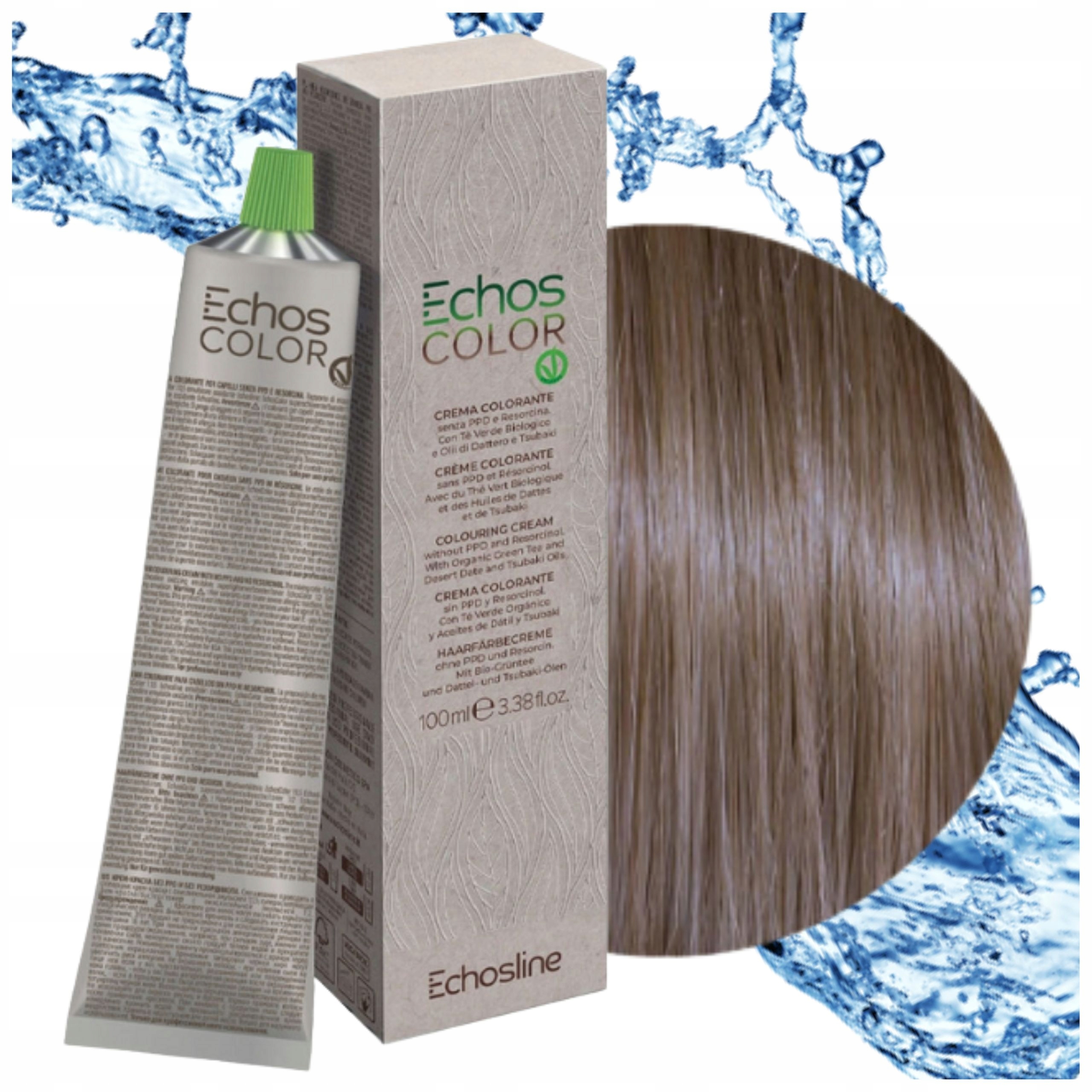 ECHOSLINE Farba do Włosów ECHOS COLOR 7.0 ICE 100% Pokrycia bez PPD ...