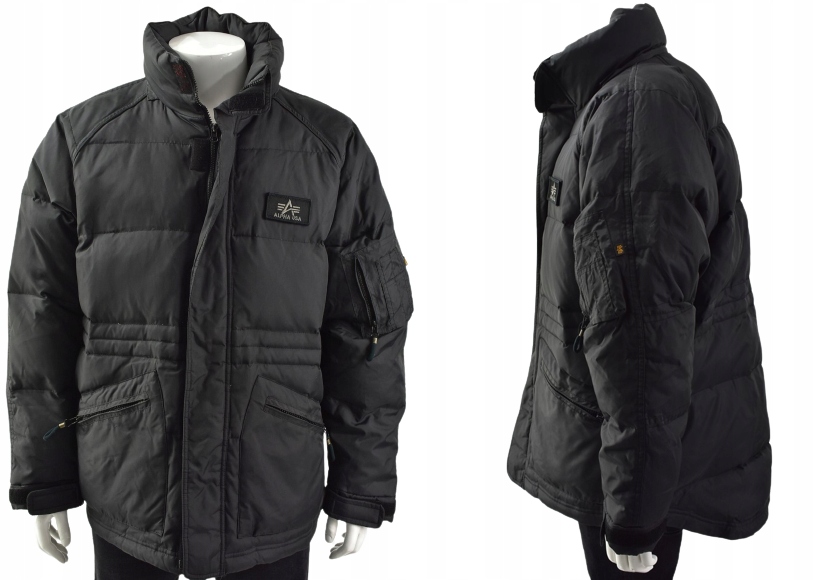 ALPHA INDUSTRIES DOWN JACKET KURTKA PUCH r. M-L • Cena, Opinie - Allegro