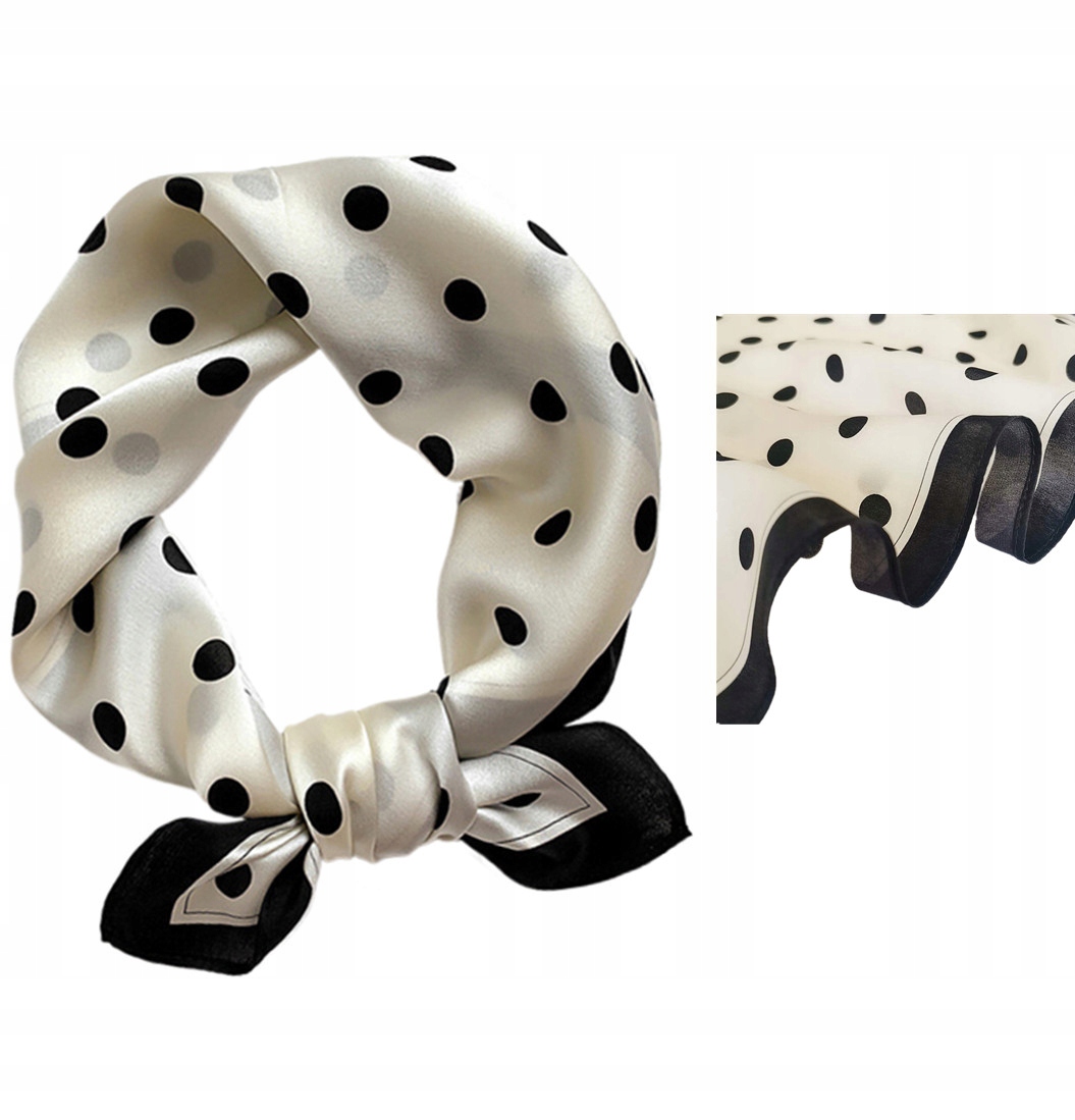 100% jedwabne apaszki Chusty do włosów z skośnym nadrukiem dla kobiet (4005143910151) • Cena ...