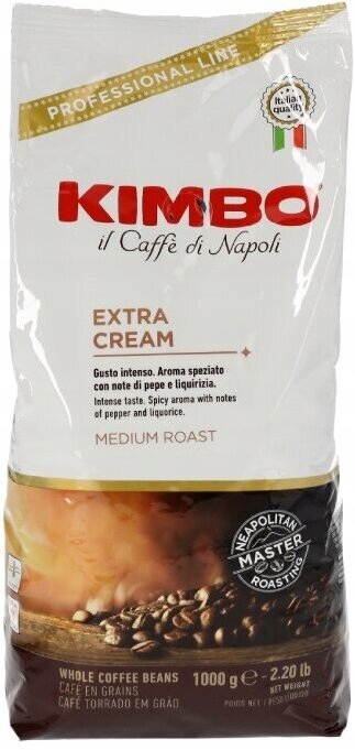 Kawa ziarnista mieszana Kimbo Espresso Bar Extra Cream 1000 g ...