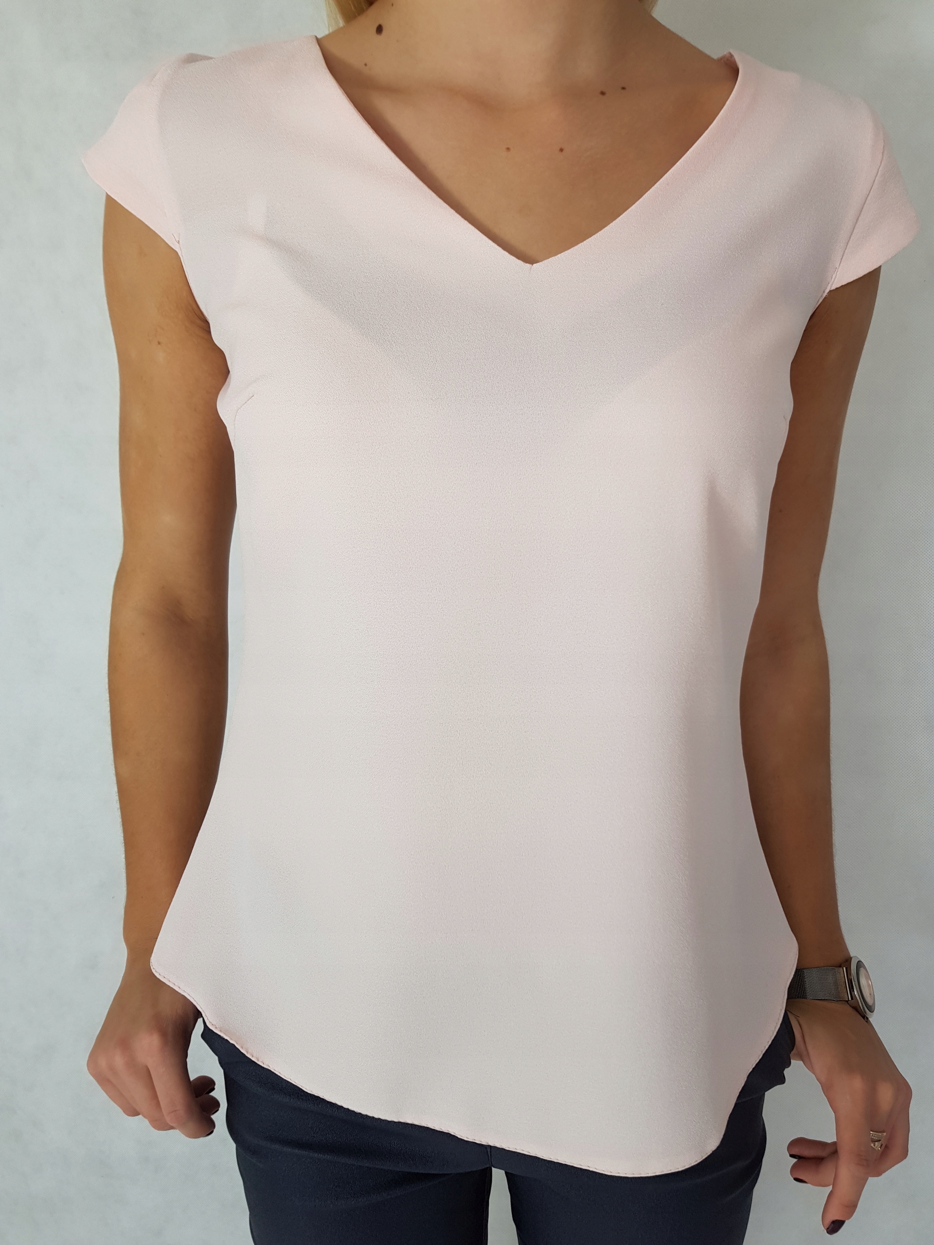 Elegancka Bluzka Pudrowy Róż - Niska cena na Allegro.pl