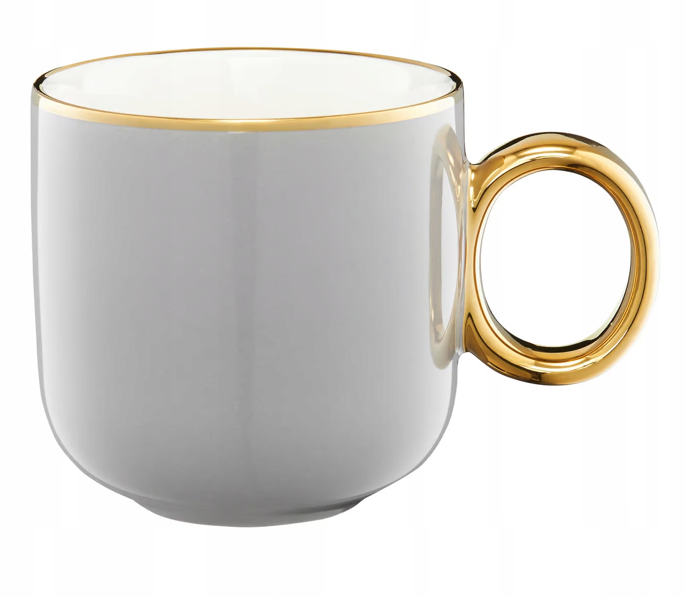 KUBEK ROYAL AMBITION 380ml PORCELANA LUX GLAMOUR SZARY ZŁOTY RANT 380ML (43633) • Cena, Opinie ...