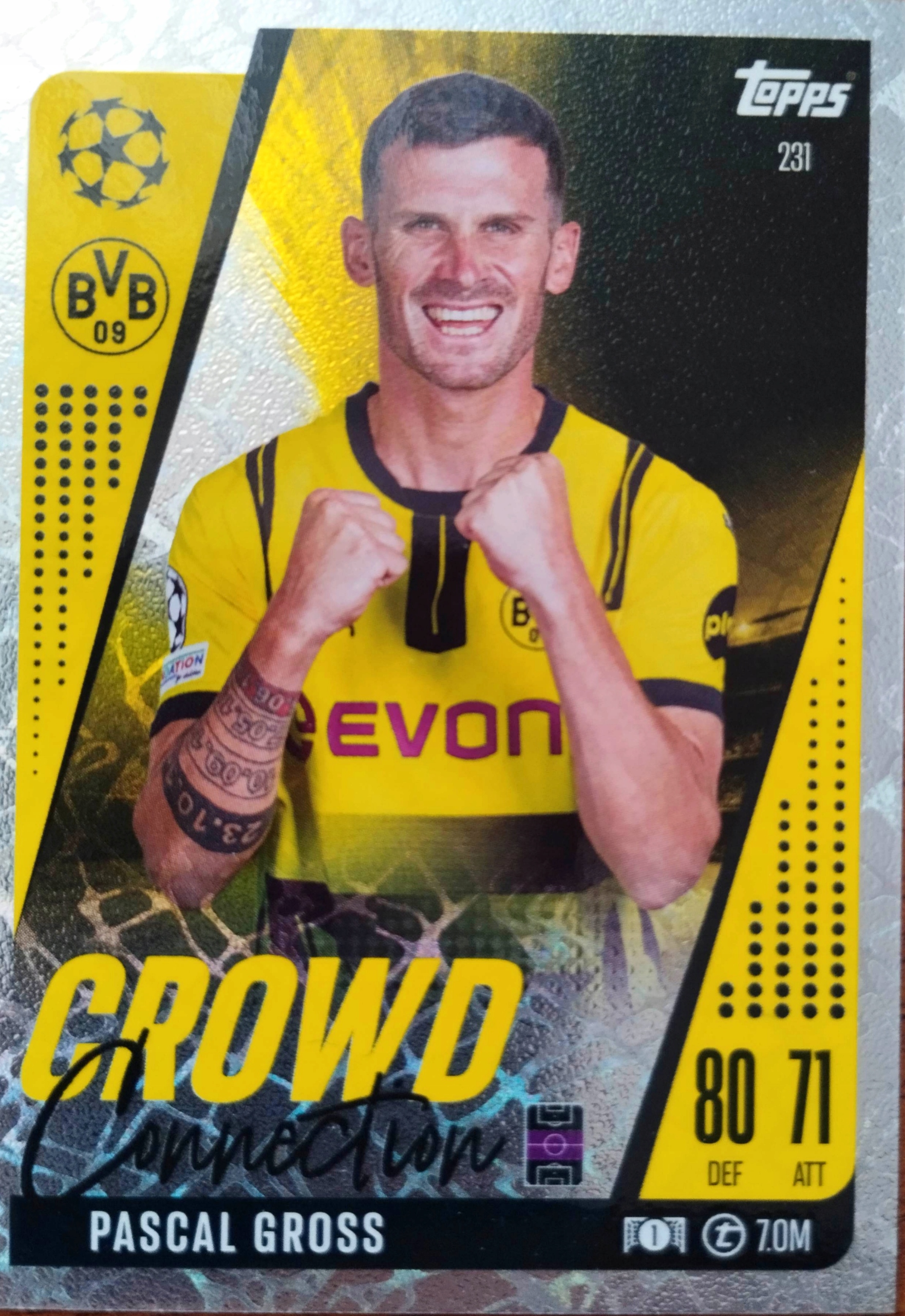 МАТЧ ATTAX EXTRA 2024/25 2025 CROUD CONNECTION 231 PASCAL GROSS BORUSSIA - Vroda