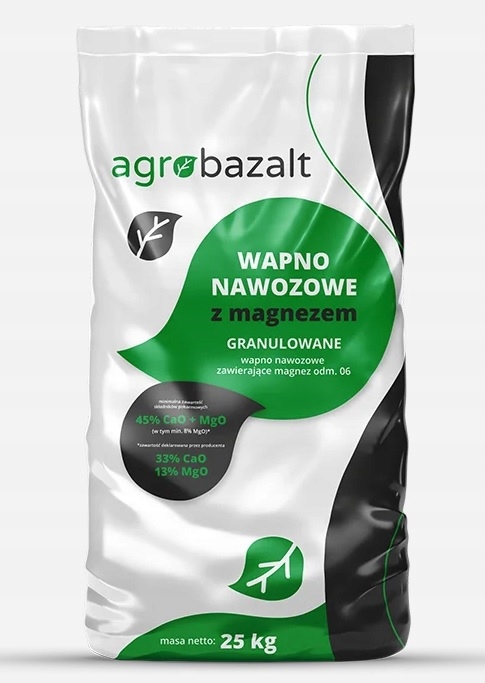 Wapno nawozowe z magnezem granulat AgroBazalt 25kg • Cena, Opinie - Allegro
