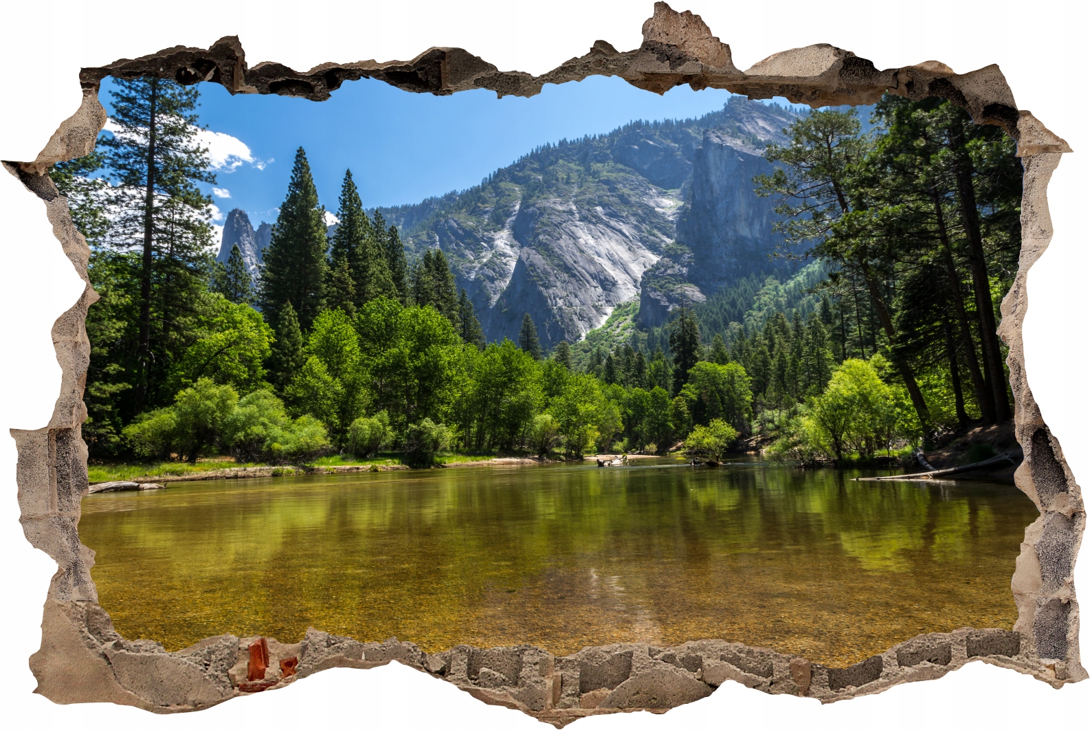 FOTOTAPETA Dziura 3D naklejka na ścianę góry las • Cena, Opinie ...