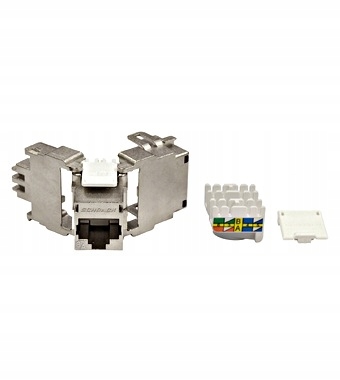 Moduł keystone Schrack RJ45, kat.6A/klasa EA 10G RE-EMBEDDED, STP ...