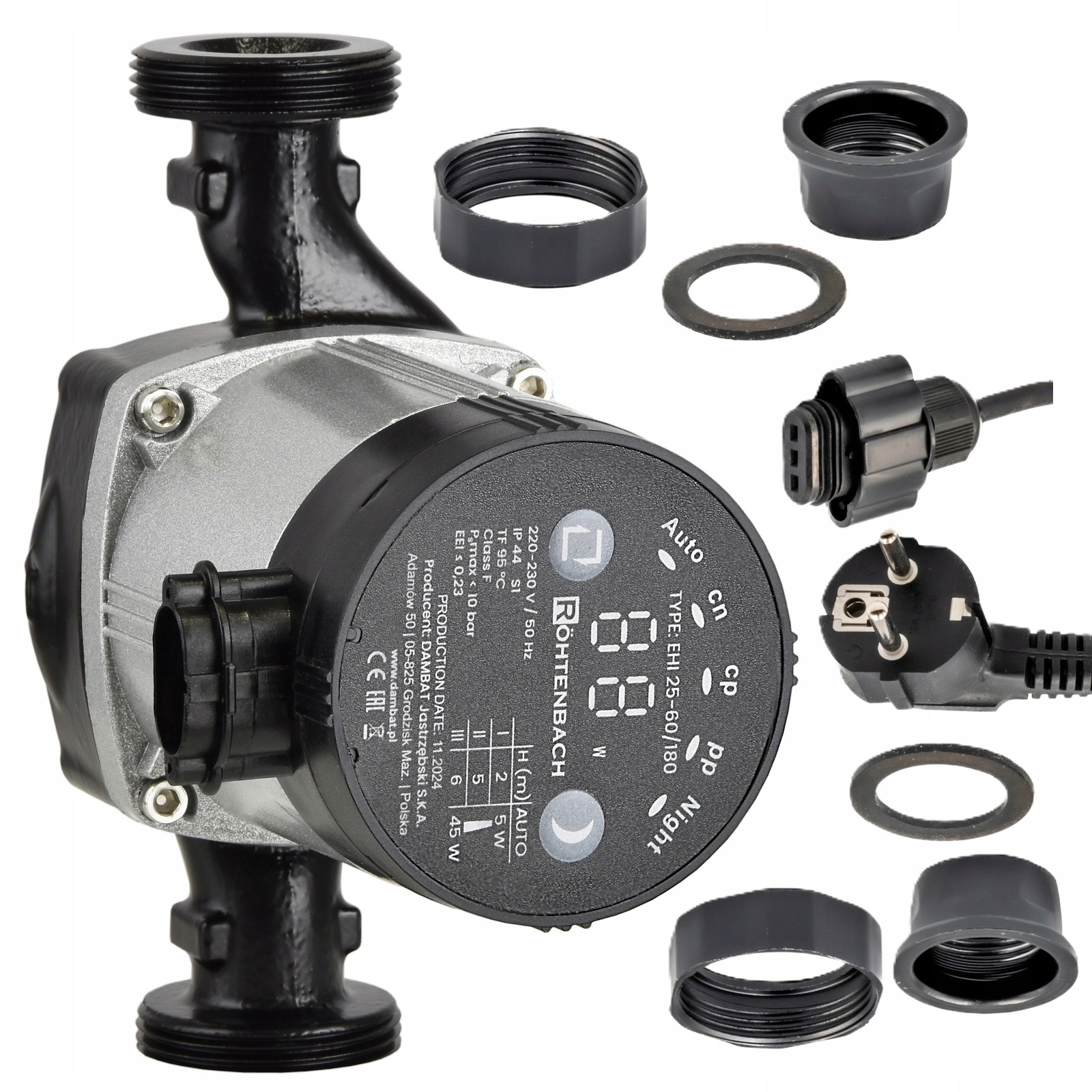 POMPA ENERGOOSZCZĘDNA DO PIECA OBIEGOWA 25/60-180 DO C.O. WYSOKA JAKOŚĆ • Cena, Opinie • Pompy i ...