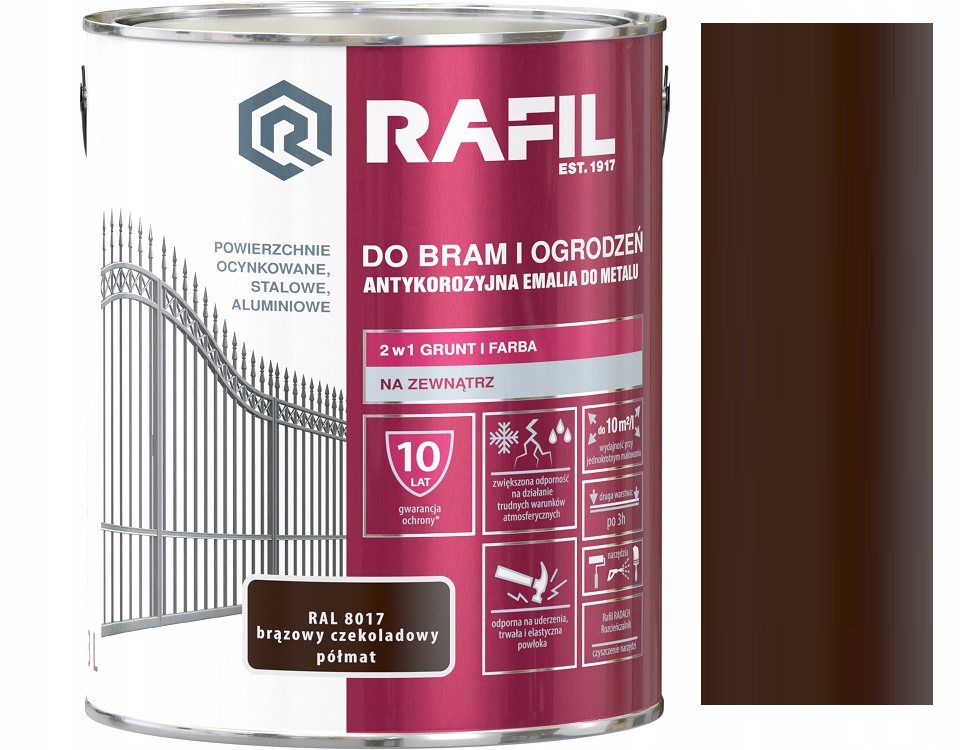 RAFIL RADOWIL DO BRAM BRĄZ CZEKOLAD.PÓŁMAT 8017 3L (5900105809940 ...