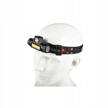 Latarka LED czołowa 1W COB+1W LED AKU - 5904703009177 - 17649005771 ...