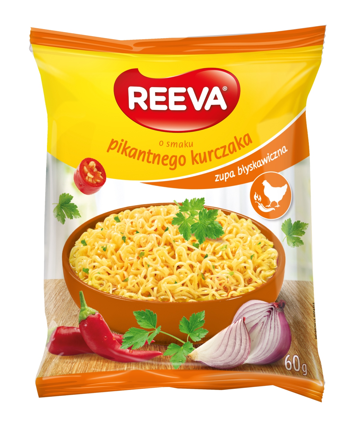 Zupa błyskawiczna Reeva pikantny kurczak 60g - porównaj ceny - Allegro.pl
