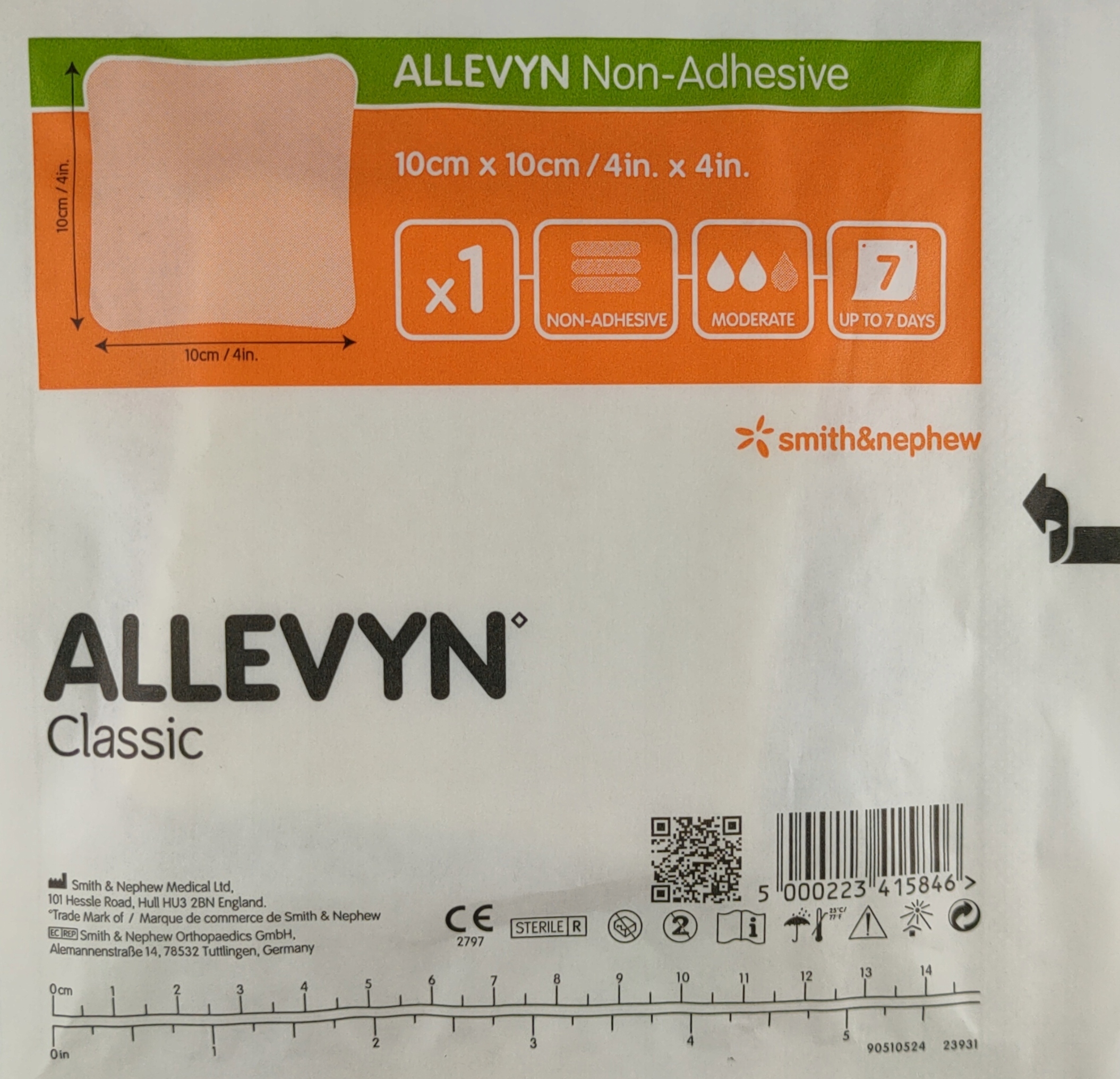 Penový obväz Smith&Nephew Allevyn Classic Non-Adhesive 10 x 10 cm 1ks ...