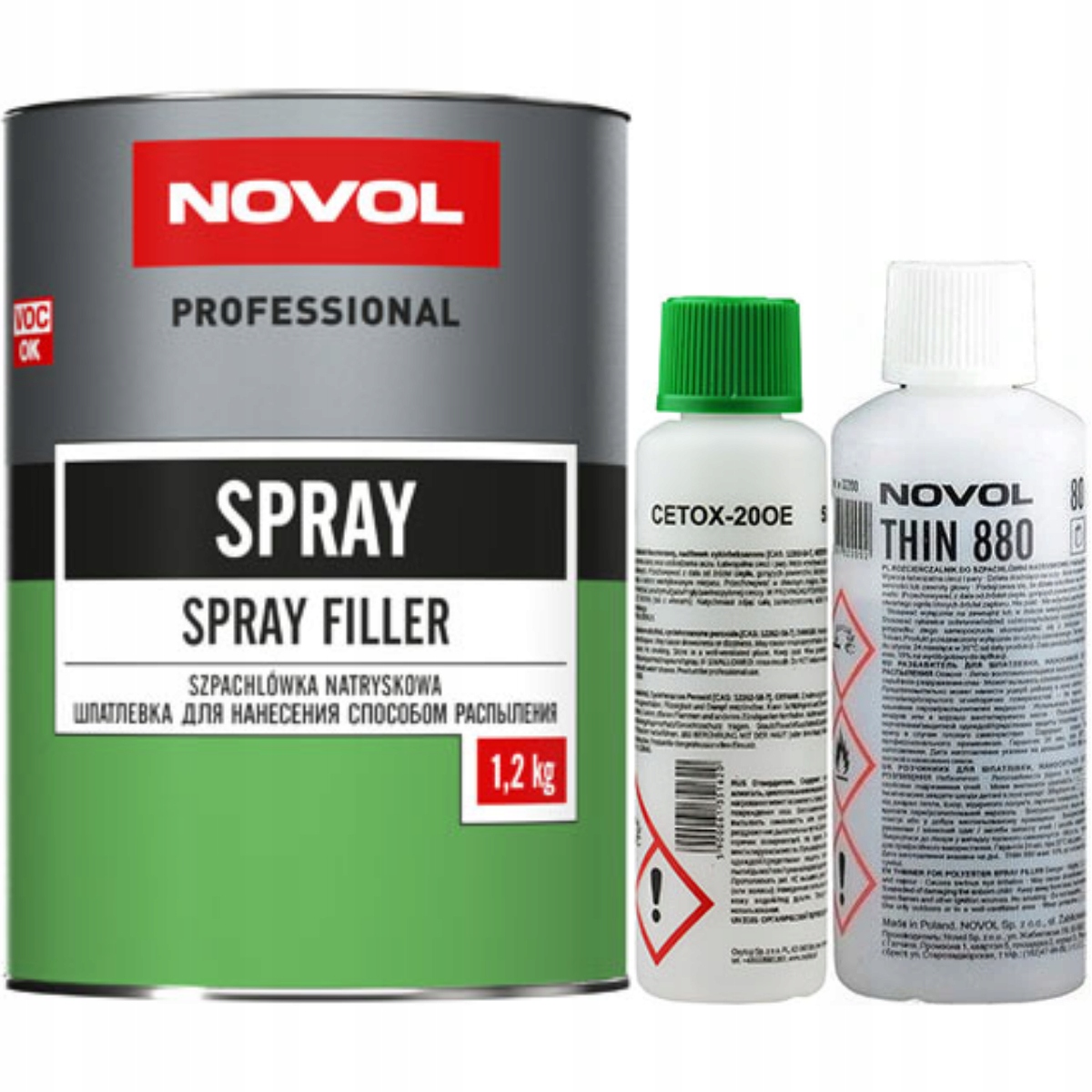 SZPACHLÓWKA NATRYSKOWA NOVOL SPRAY - + Utwardzacz 5900061012019 za 47 ...