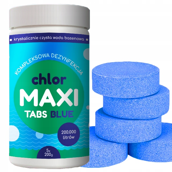 Tabletki chlorowe Fast Blue 5 szt. x 200 g multifunkcyjne 10w1 do ...