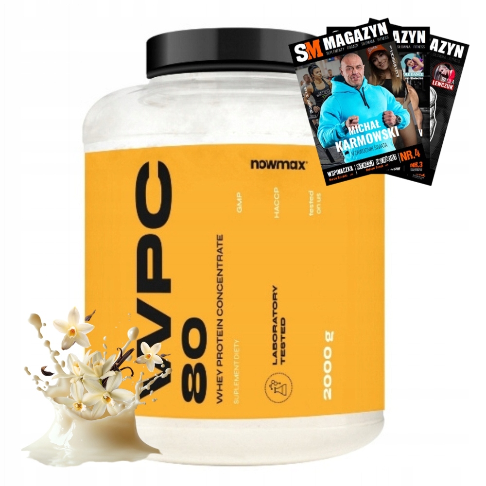 nowmax WPC 80 WHEY PROTEIN 2000g BIAŁKO SERWATKOWE ODŻYWKA BIAŁKOWA PROSZEK - 0652733306685 ...