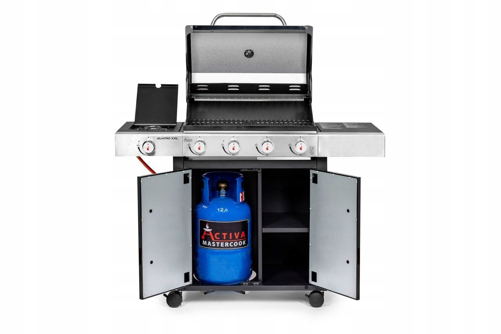 ACTIVA QUATRO BLACK 4+1 GÁZ GRILL ÖNTÖTTVAS RÁCCSAL (12,0 + 3,2 kW) - 19744G, (4260636344008 ...