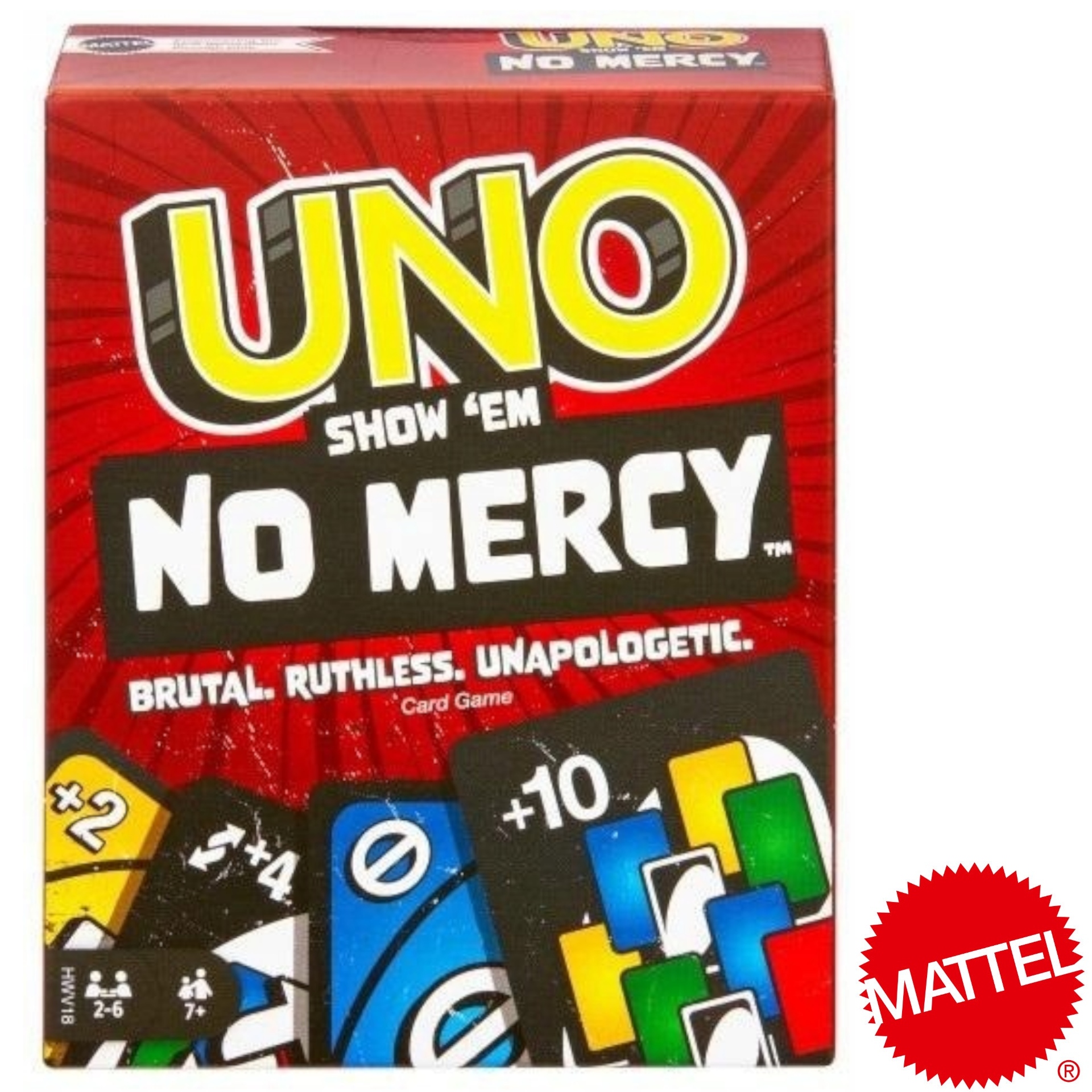 MATTEL UNO NO MERCY BEZ LITOŚCI GRA KARCIANA TOWARZYSKA RODZINNA ...