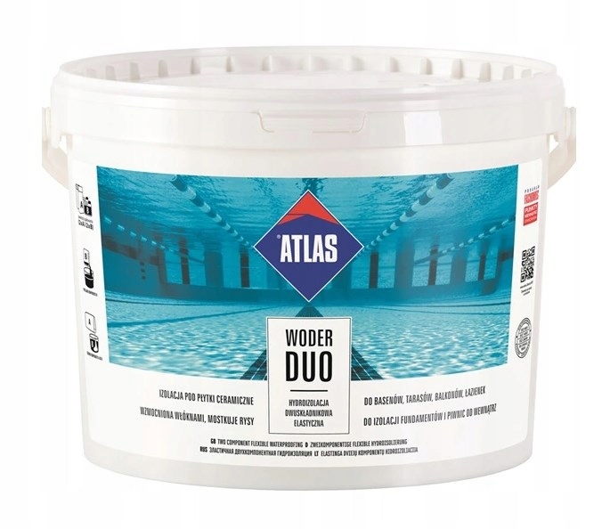ATLAS WODER DUO hydroizolacja( FOLIA) dwuskładnikowa elastyczna 16 kg ...