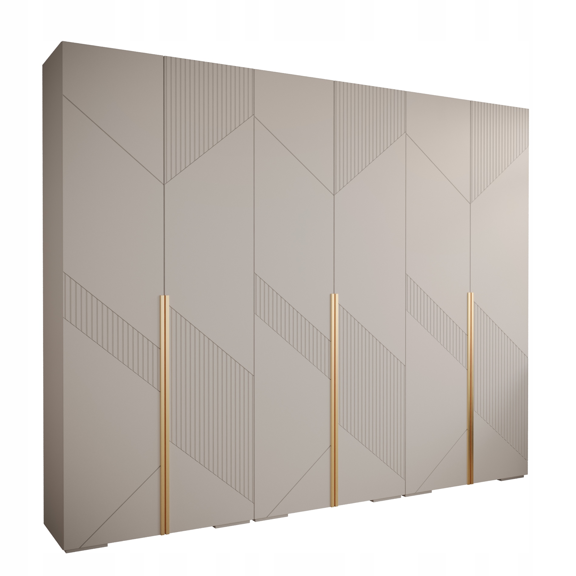 Szafa Abiks Meble MANHATTAN RYFEL 300 x 236,7 x 47 cm biały, czarny ...