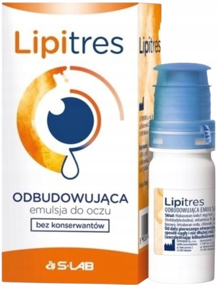 Lipitres odbudowująca emulsja do oczu S-Lab 10 ml Zespół suchego oka (5900741962436) • Cena ...
