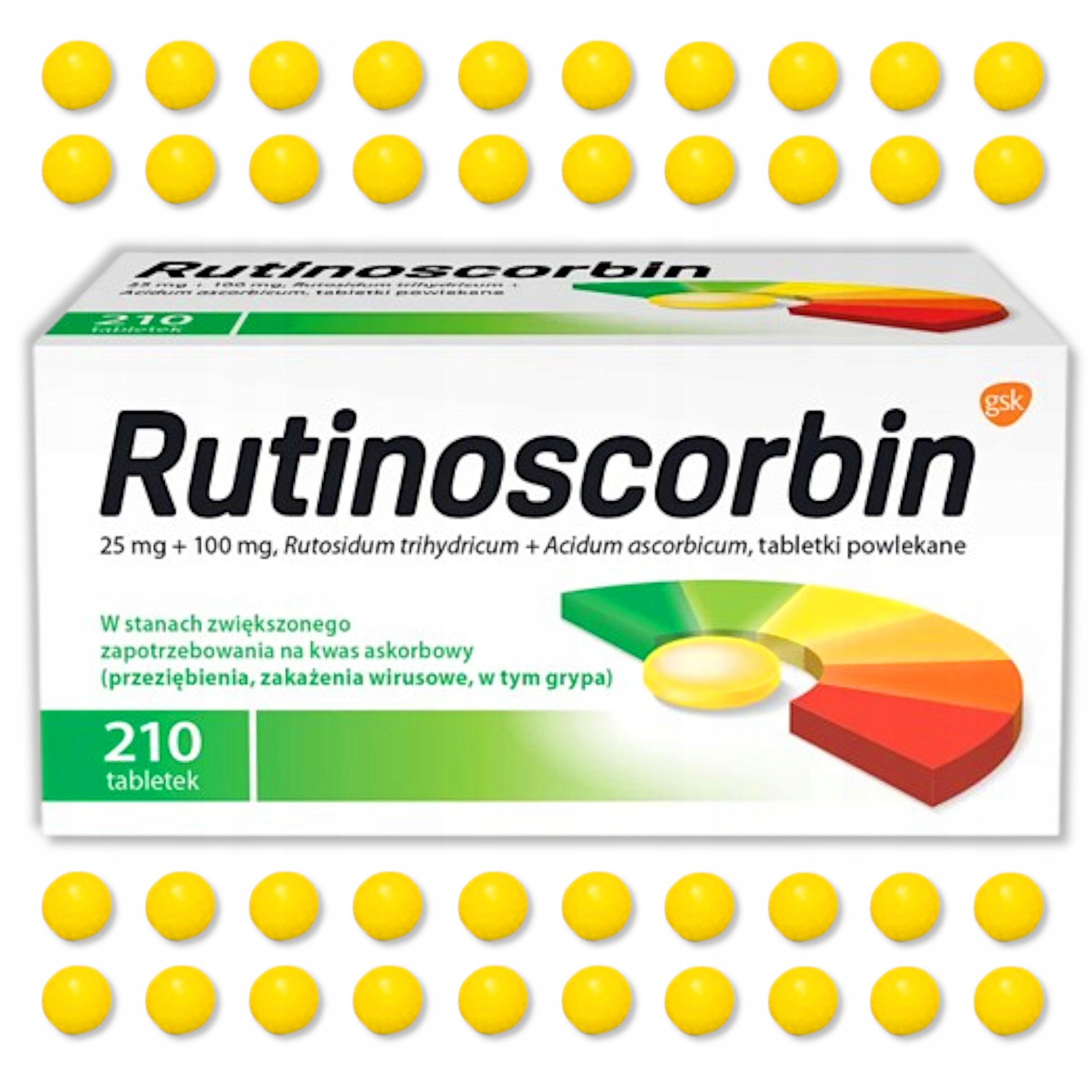 RUTINOSCORBIN Rutyna Witamina C ODPORNOŚĆ 210 tab (5909990863655 ...