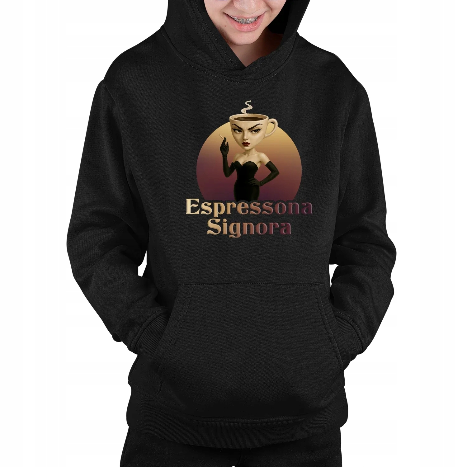 Espressona Signora Italian Brainrot GYEREK IFJÚSÁGI PULÓVER 5-15 ÉV za ...