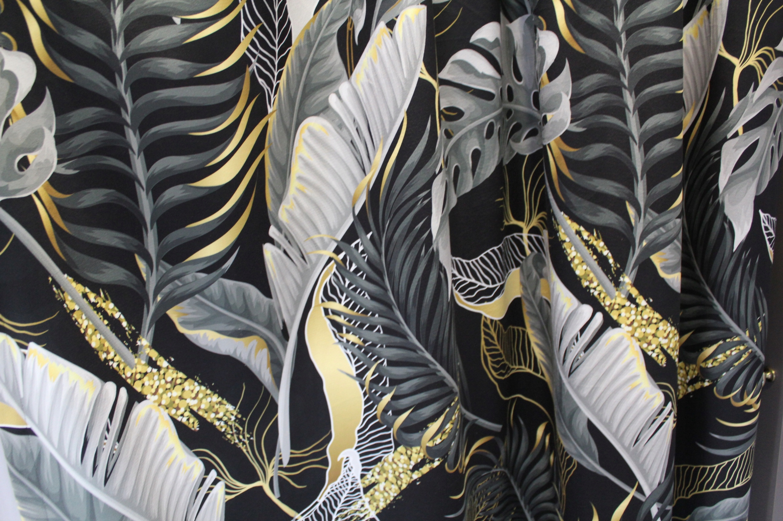 TKANINA ZASŁONOWA MONSTERA 150 cm. • Cena, Opinie • Zasłony na metry 12141930315 • Allegro