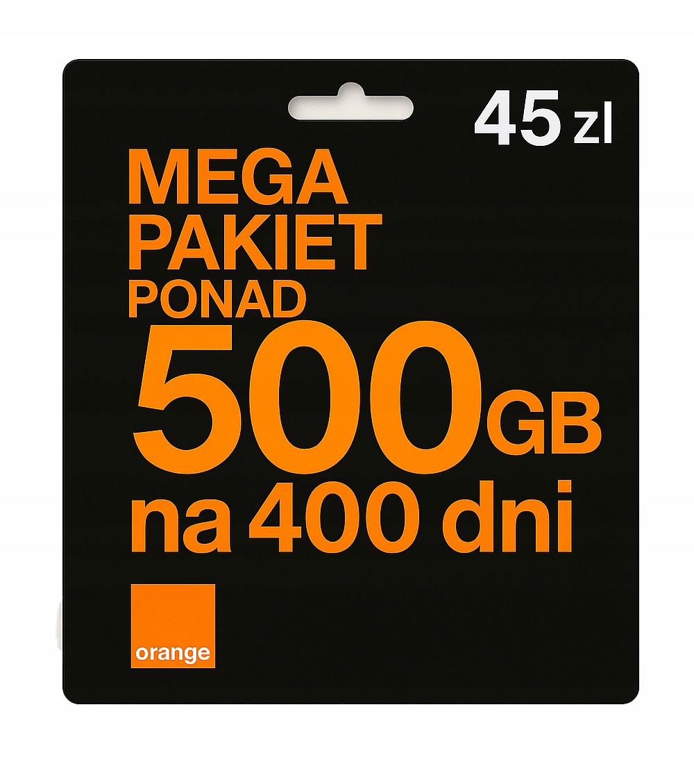 Internet Mobilny na kartę Orange 500 GB ROK karta sim do router 4G 5G ...