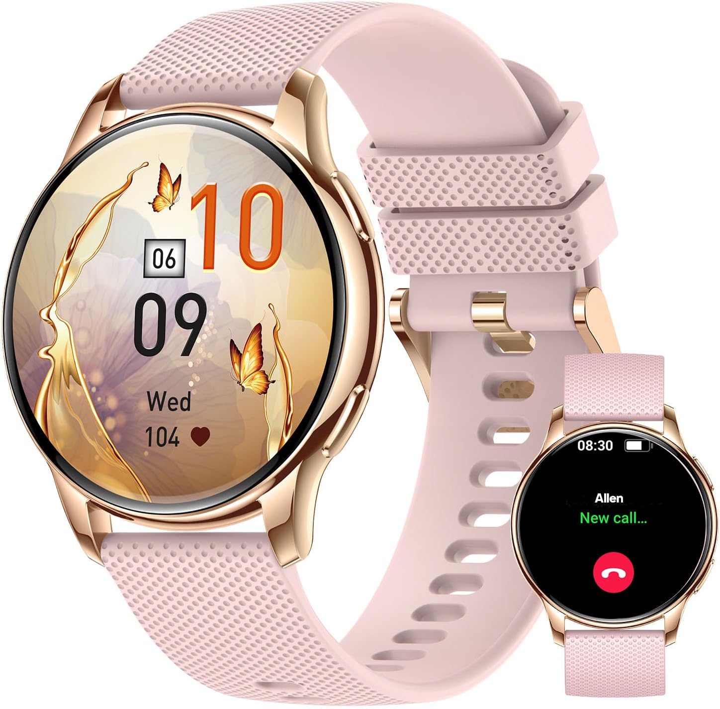 SMARTWATCH DÁMSKE HODINKY ELEGANTNÉ HOVORY OZNÁMENIA SPORT PULS MENUPL ...
