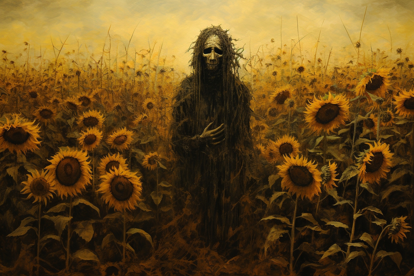 Zdzisław Beksiński Style Obraz Wśród Słoneczników • Cena, Opinie ...