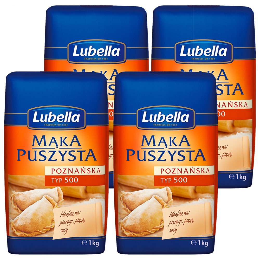 Mąka poznańska Lubella puszysta typ 500 4x 1 kg (5900049000212) • Cena ...