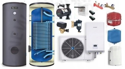 Pompa ciepła do SAMODZIELNEGO MONTAŻU kotłownia 6kW zestaw KAISAI SPLIT ...