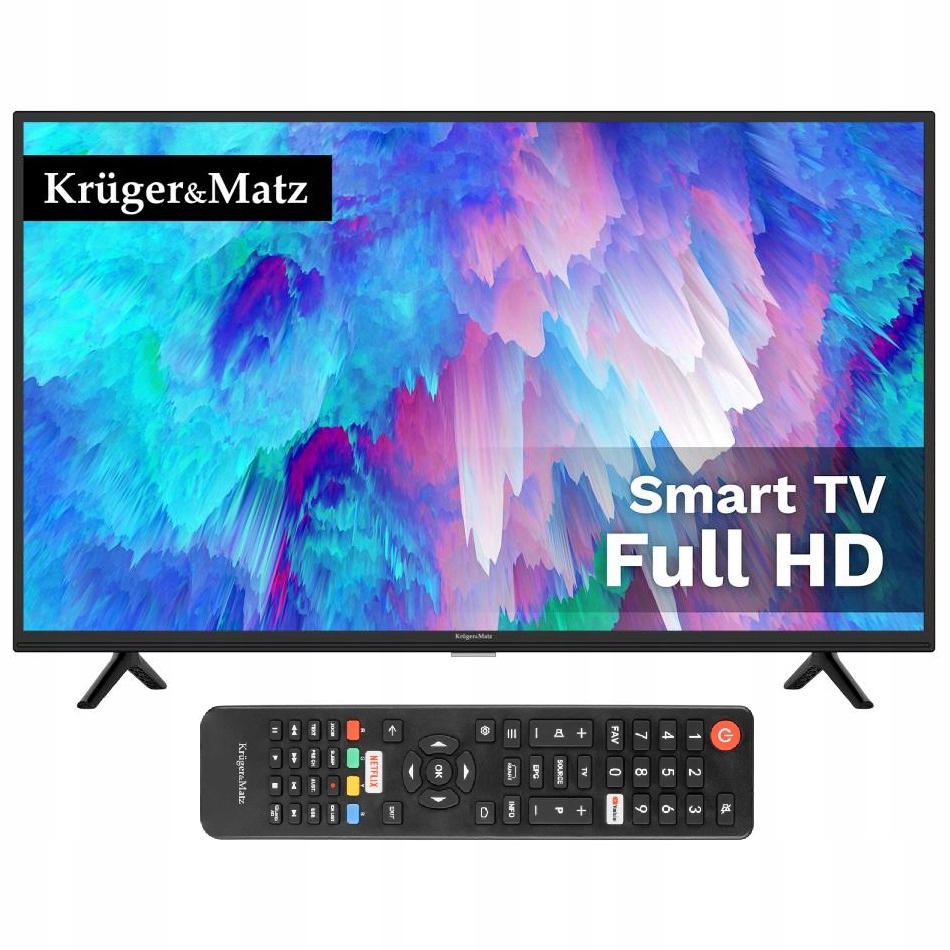 Telewizor 40 cali Full HD SMART D-LED DVB-T2 Wifi HDMI 2x USB Kruger&Matz - Sklep, Opinie, Cena ...