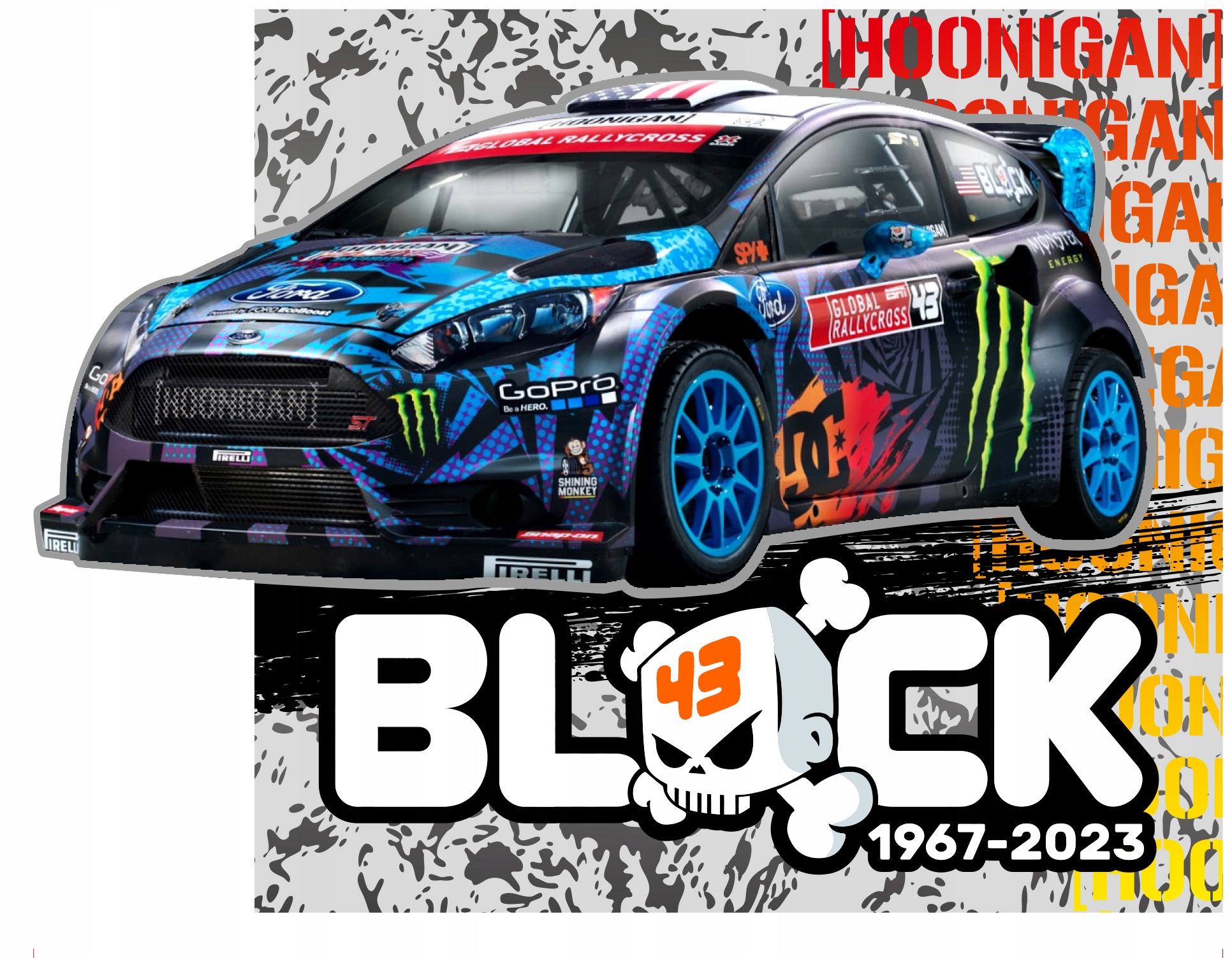 NAKLEJKA HOONIGAN Ken BLOCK Fiesta 12x15 5904024845959 za 17.00PLN z ...