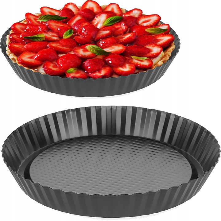 FORMA FOREMKA DO TARTY TARTALETEK PIECZENIA CIASTA BLACHA OKRĄGŁA DUŻA ...
