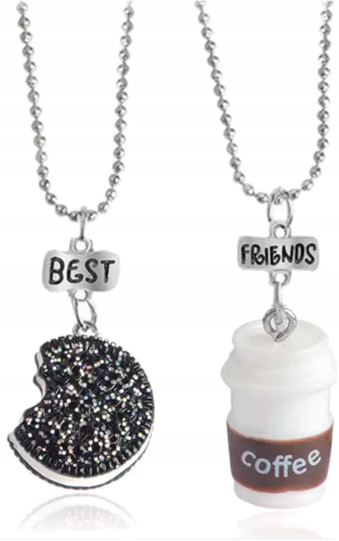 ŘETÍZKY PRO KAMARÁDKY BFF SET KÁVA SUŠENKA za 62.00CZK - Allegro