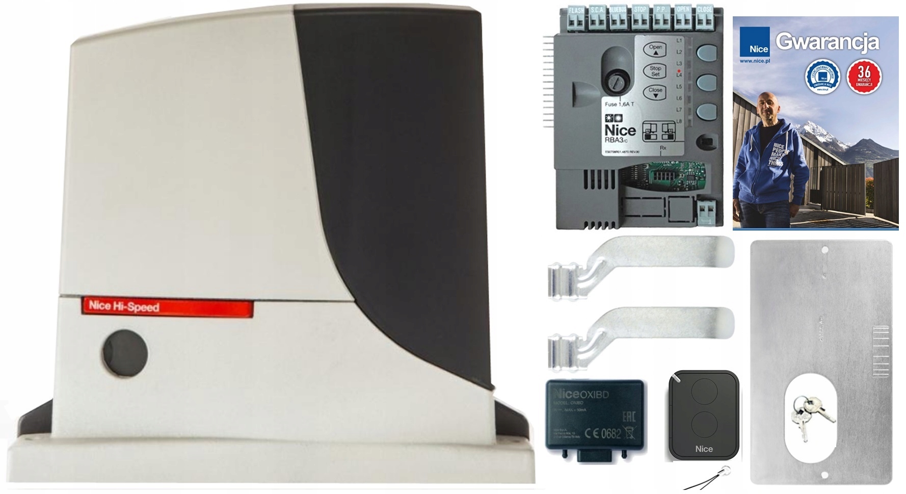 Pohon pro posuvné brány Nice Robus 500 HI-SPEED za 12922.00CZK - Allegro