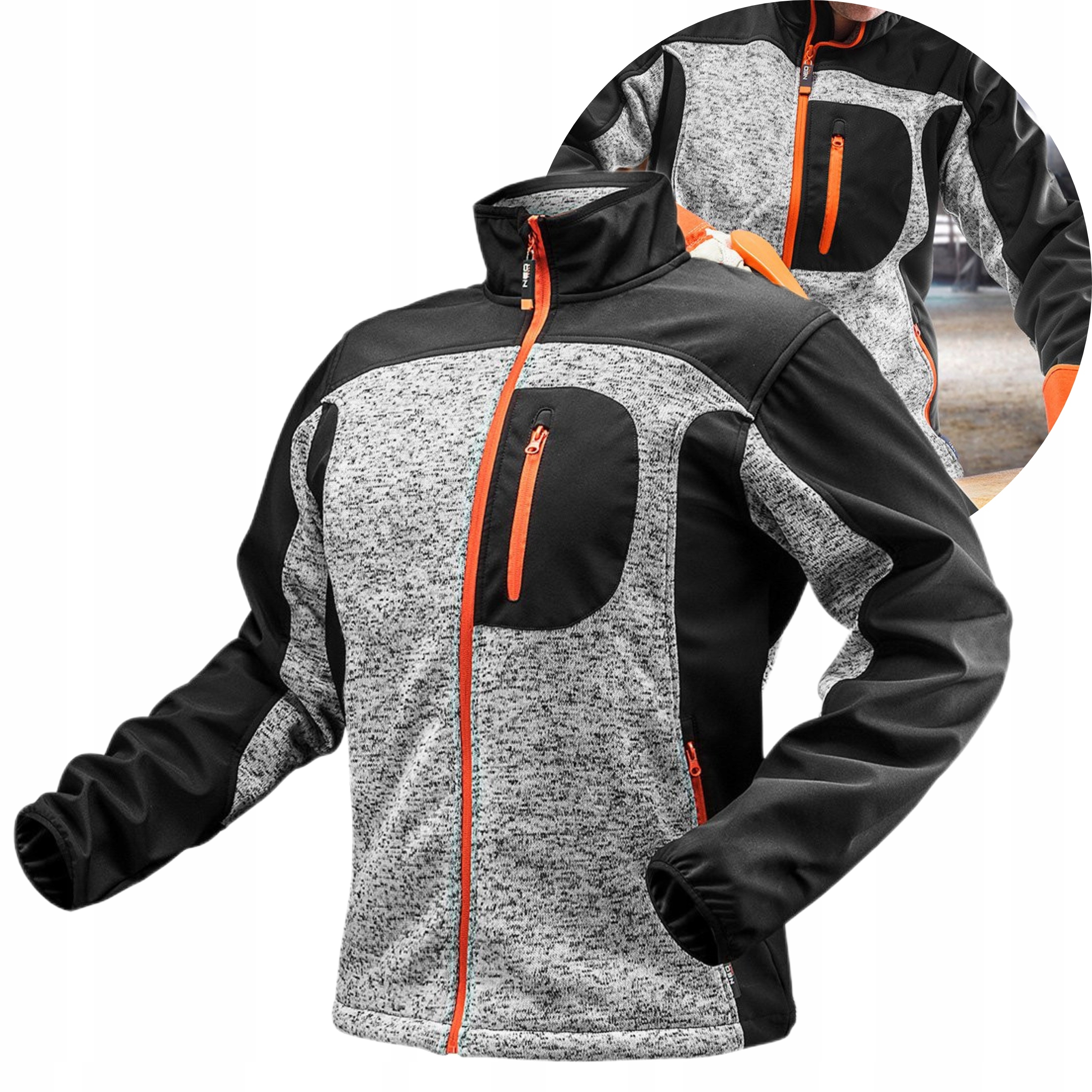 NEO BLUZA ROBOCZA DZIANA WZMACNIANA TKANINĄ SOFTSHELL POLAR 81-555 3XL/58 (81-555-XXXL) • Cena ...