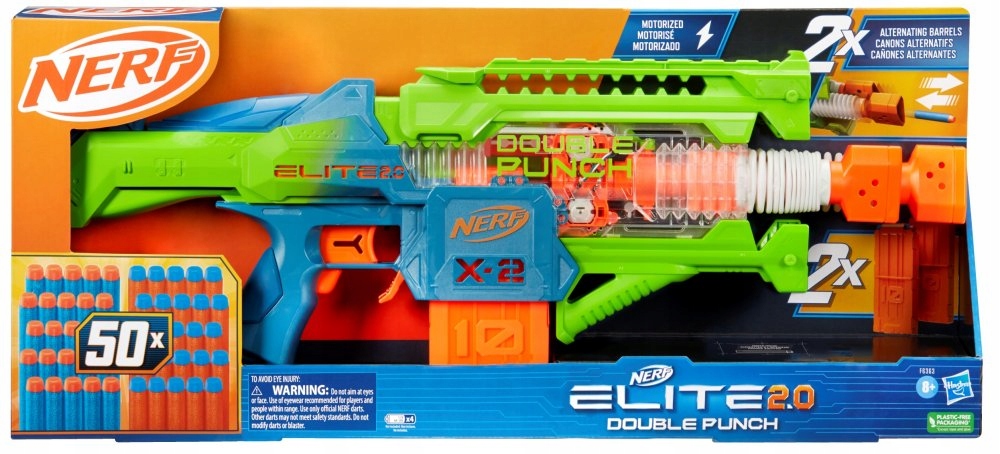 Hasbro Nerf Elite - Wyrzutnia Double Punch + strzałki F6363 14504040013 ... Hasbro Nerf Elite - Wyrzutnia Double Punch + strzałki F6363 14504040013 ...