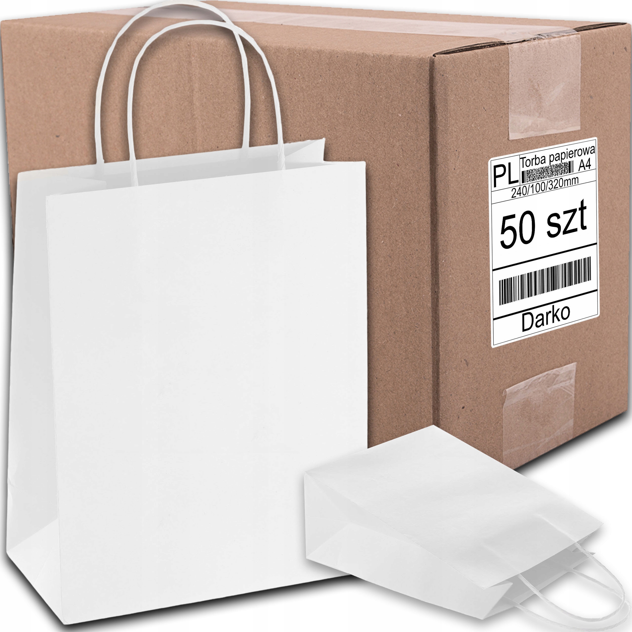 Biała Torebka Prezentowa - Niska cena na Allegro