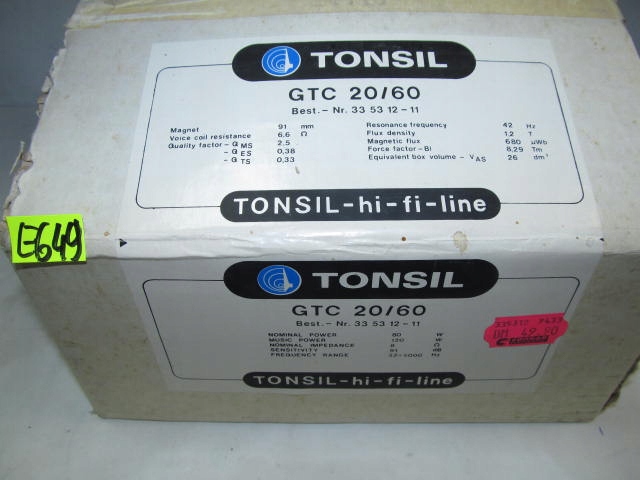 1 x GŁOŚNIK TONSIL GTC 20/60 - NR E649 - Sklep, Opinie, Cena w Allegro