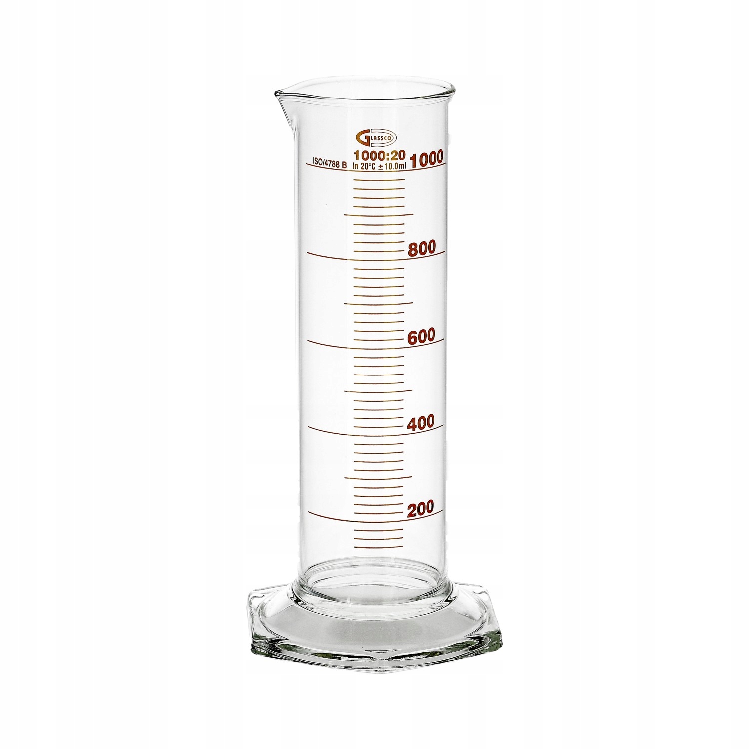 Odměrný válec skleněný nízký 1000 ml menzura - Allegro