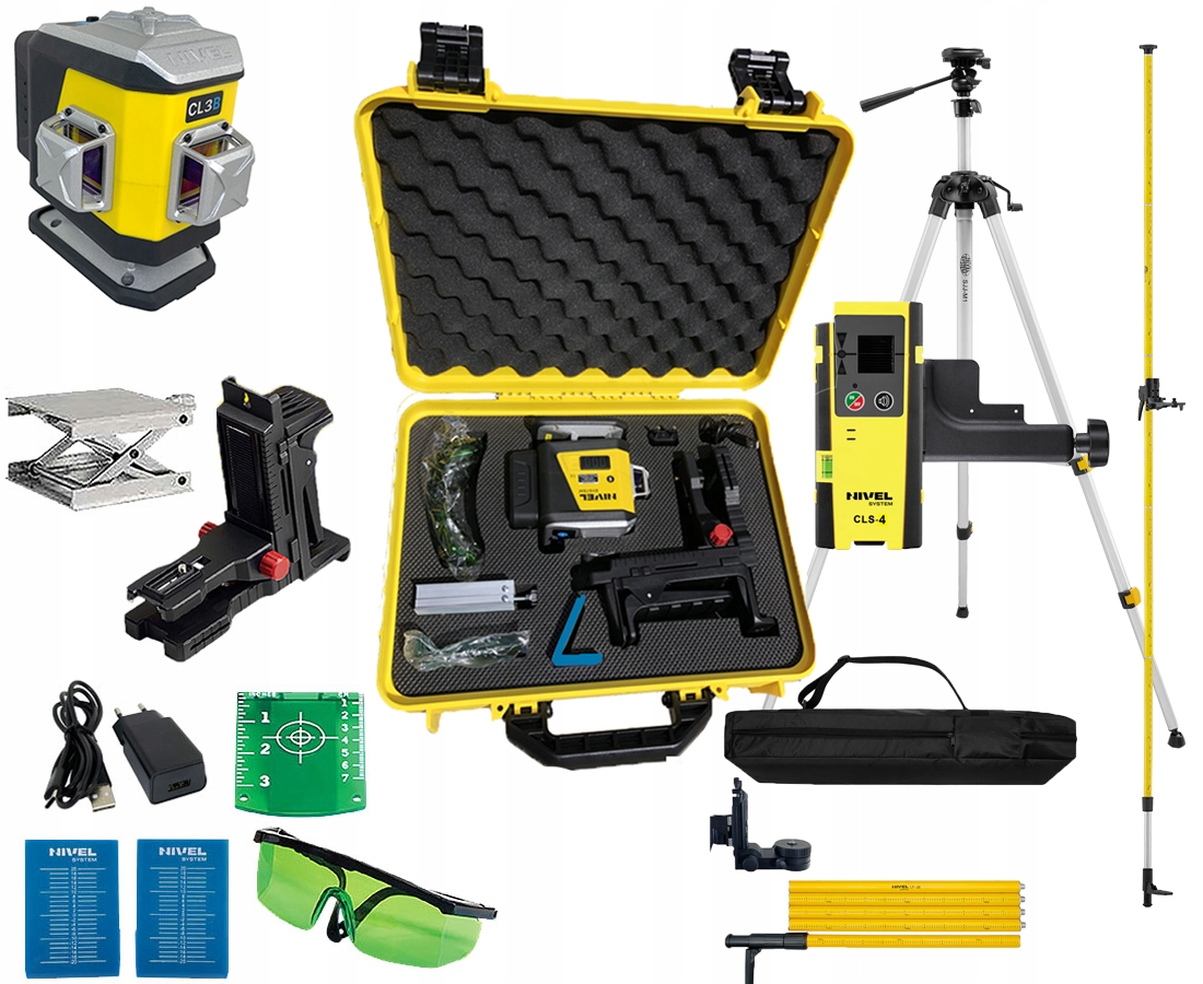 NIVEL CL3B NIEBIESKI LASER KRZYŻOWY TYCZKA STATYW (5908263350472 ...